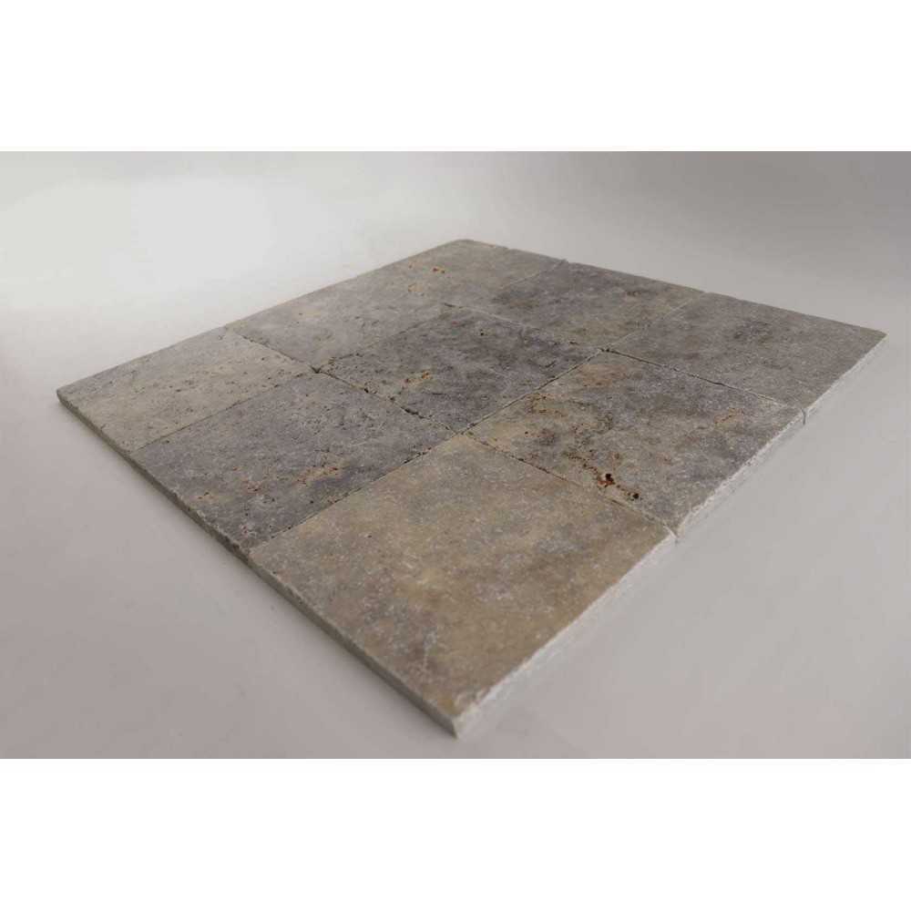 Silver travertin 15x15 | travertin natuursteen | Veinstone B.V.